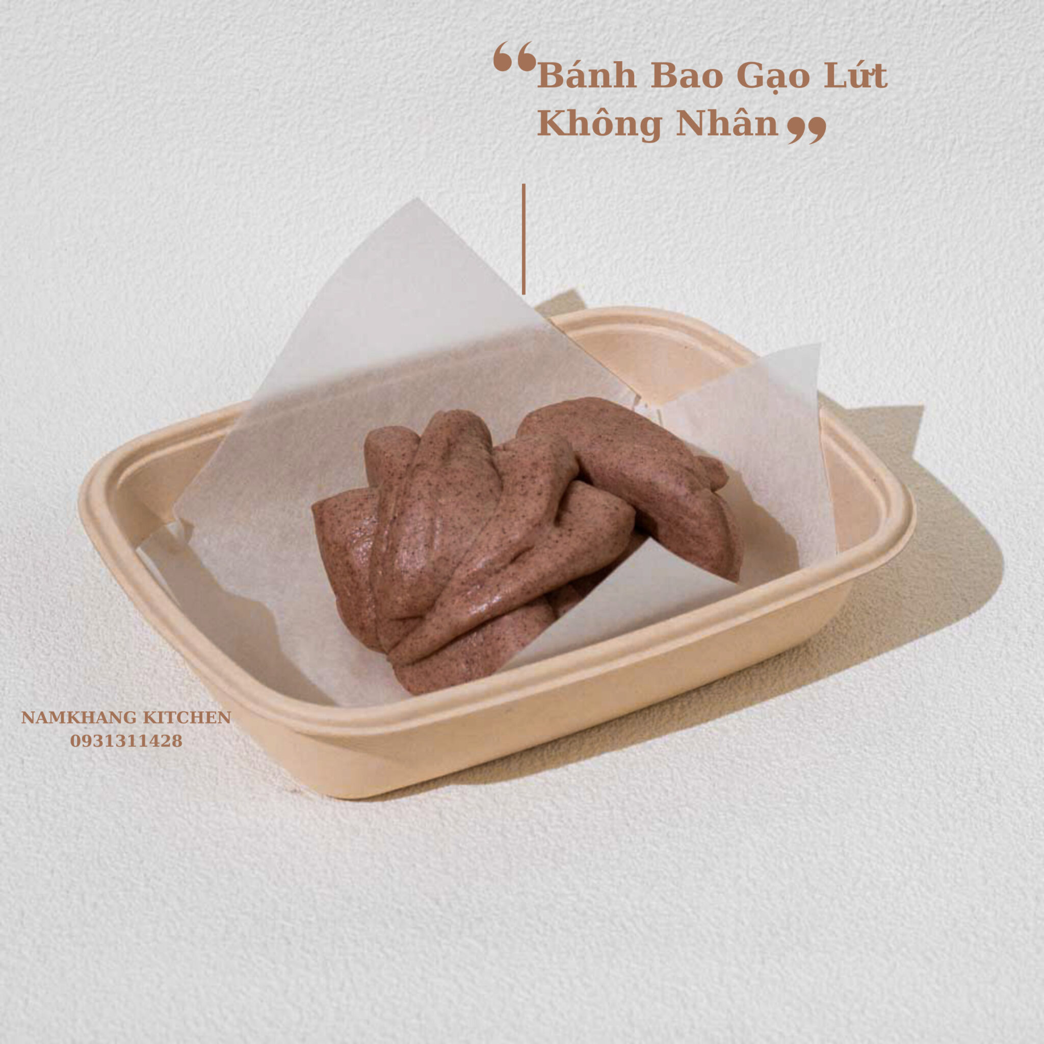 Bánh bao gạo lứt chay không nhân - Bánh Bao Tươi Nam Khang